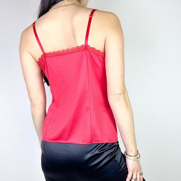 Vanity Fair | Tops | Vintage Red Lace Cami | Poshmark